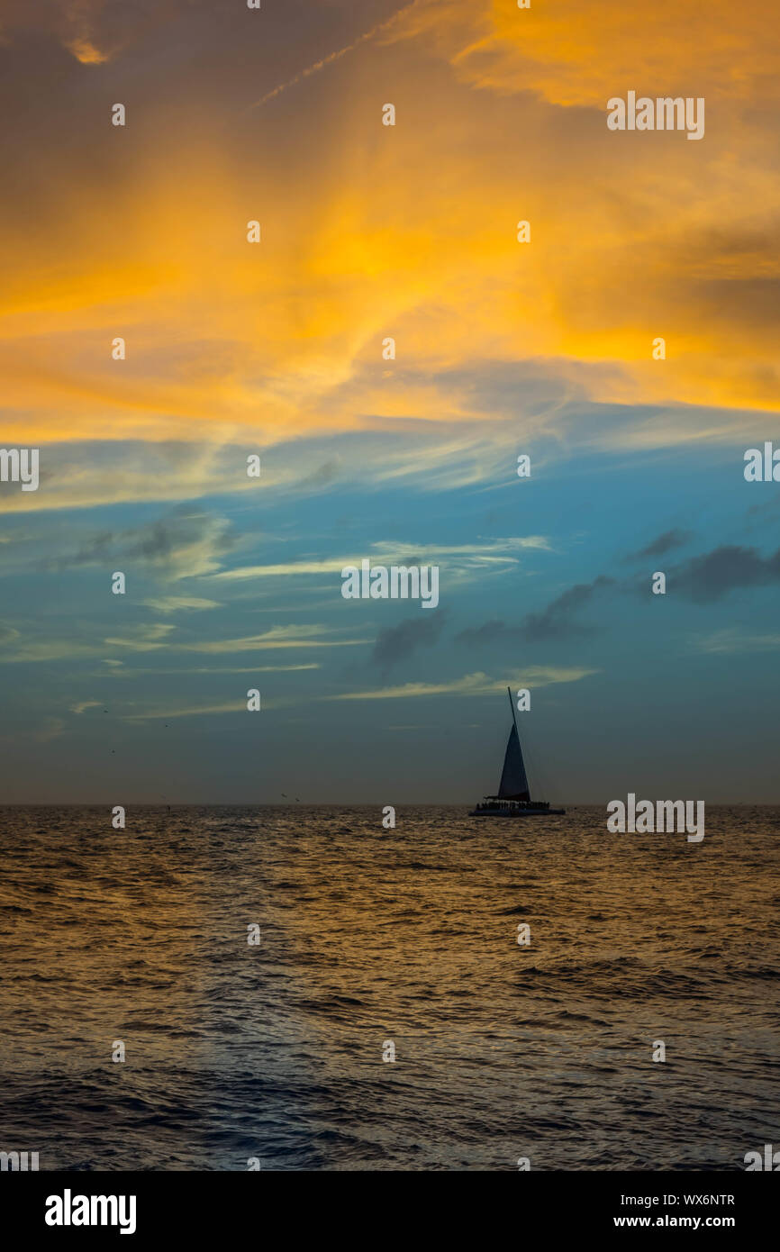 Dramatic vibrant sunset scenery in Key West, Florida Stock Photo - Alamy