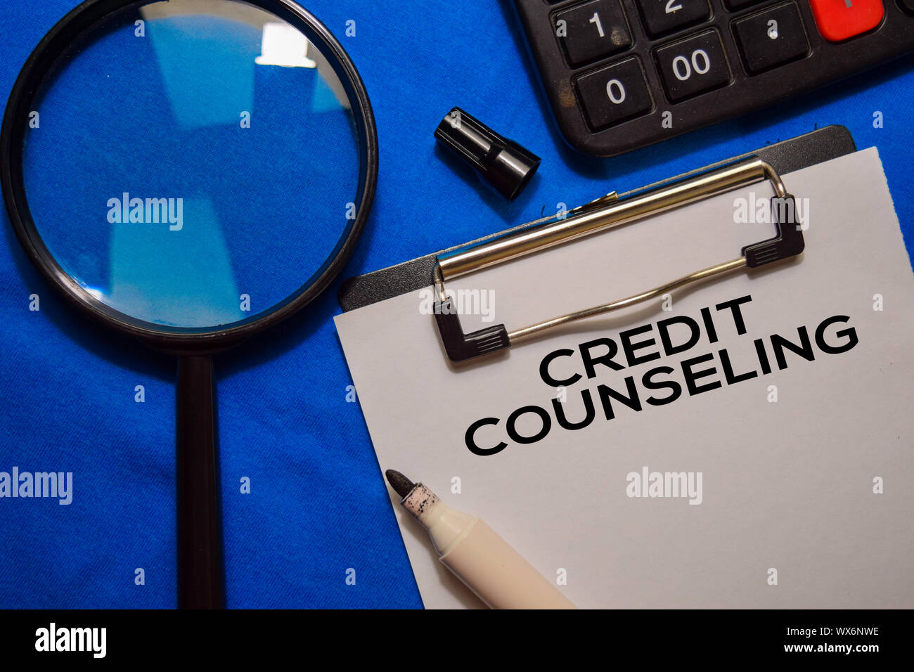 Credit Counseling text on Document form isolated on office desk Stock ...