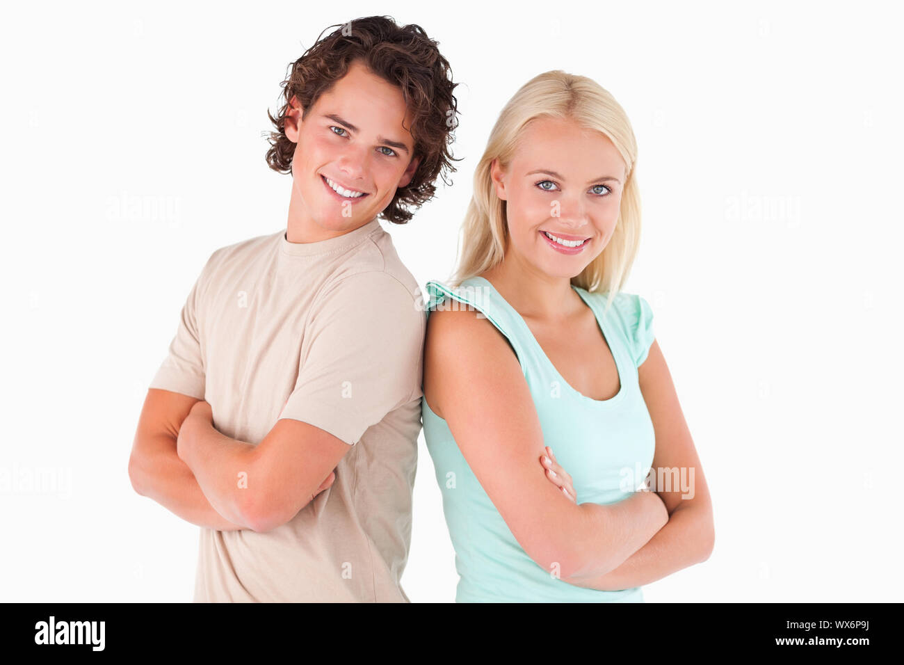 Women laughing flirt looking at man hi-res stock photography and images ...