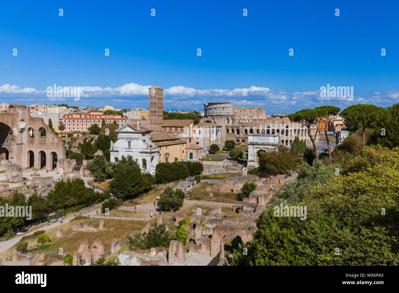 Roman ruins in Rome Italy Stock Photo - Alamy