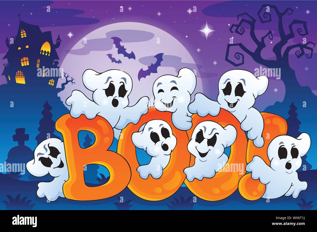 Night sky ghosts theme hi-res stock photography and images - Alamy