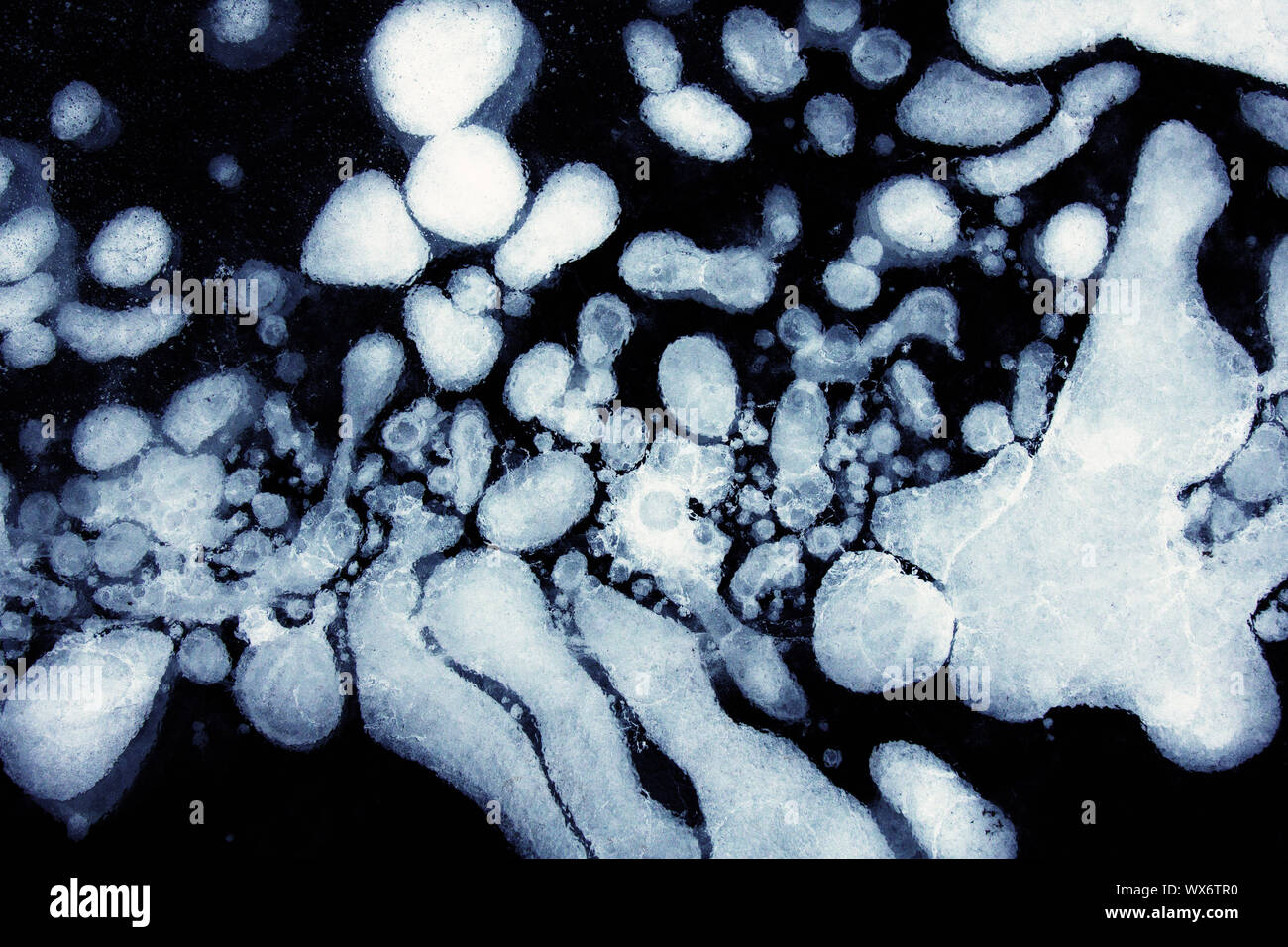 structure, pattern and crystals of newly formed ice Stock Photo - Alamy
