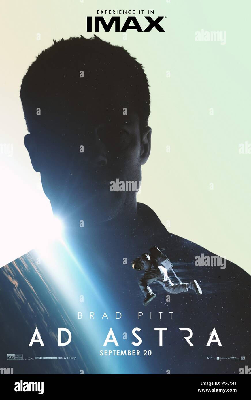 AD ASTRA, US IMAX poster, Brad Pitt, 2019. TM & copyright © Twentieth ...