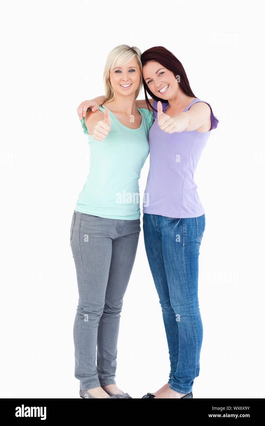 Two beautiful women posing in natural light hi-res stock photography ...