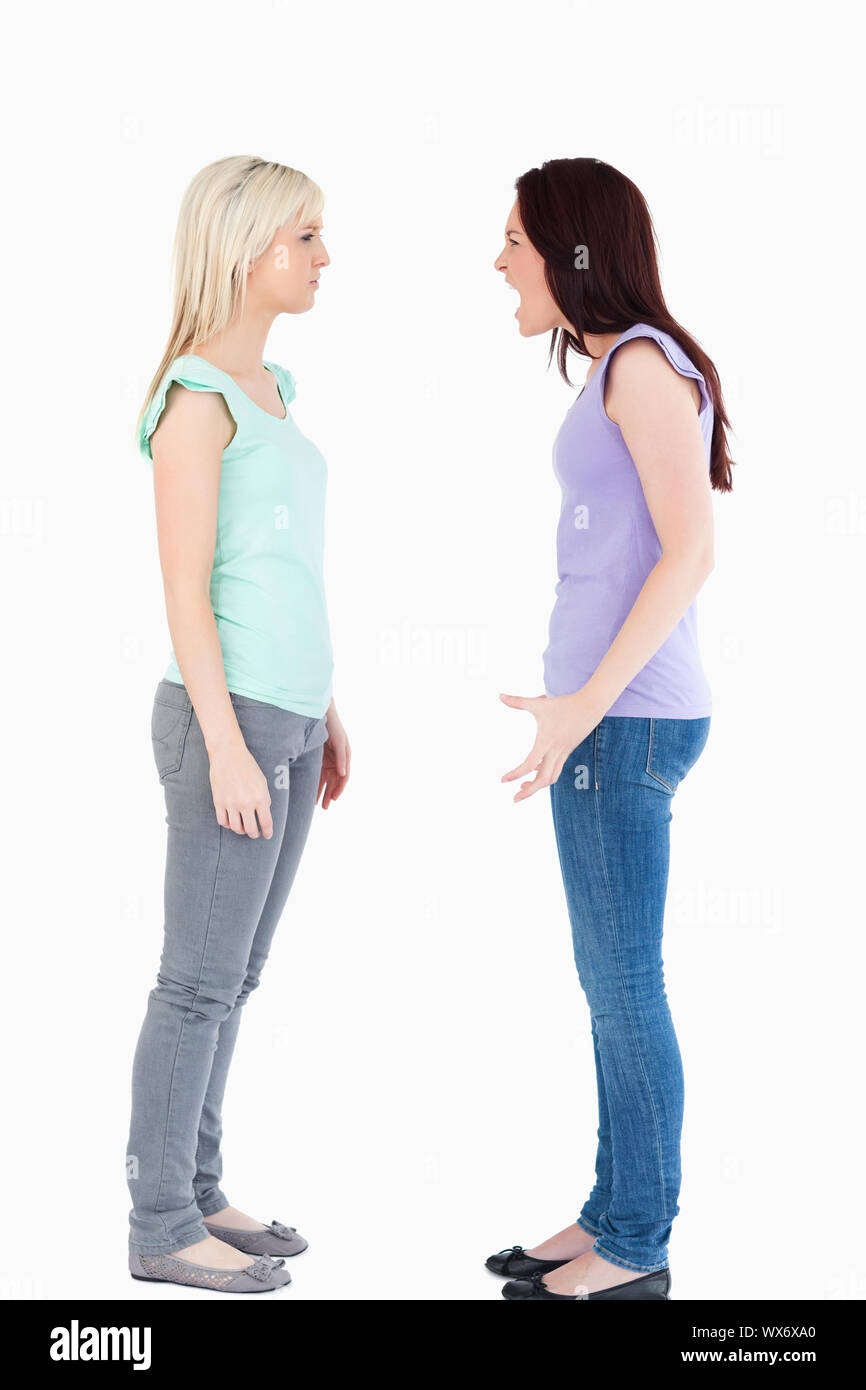 Young women arguing in a studio Stock Photo - Alamy