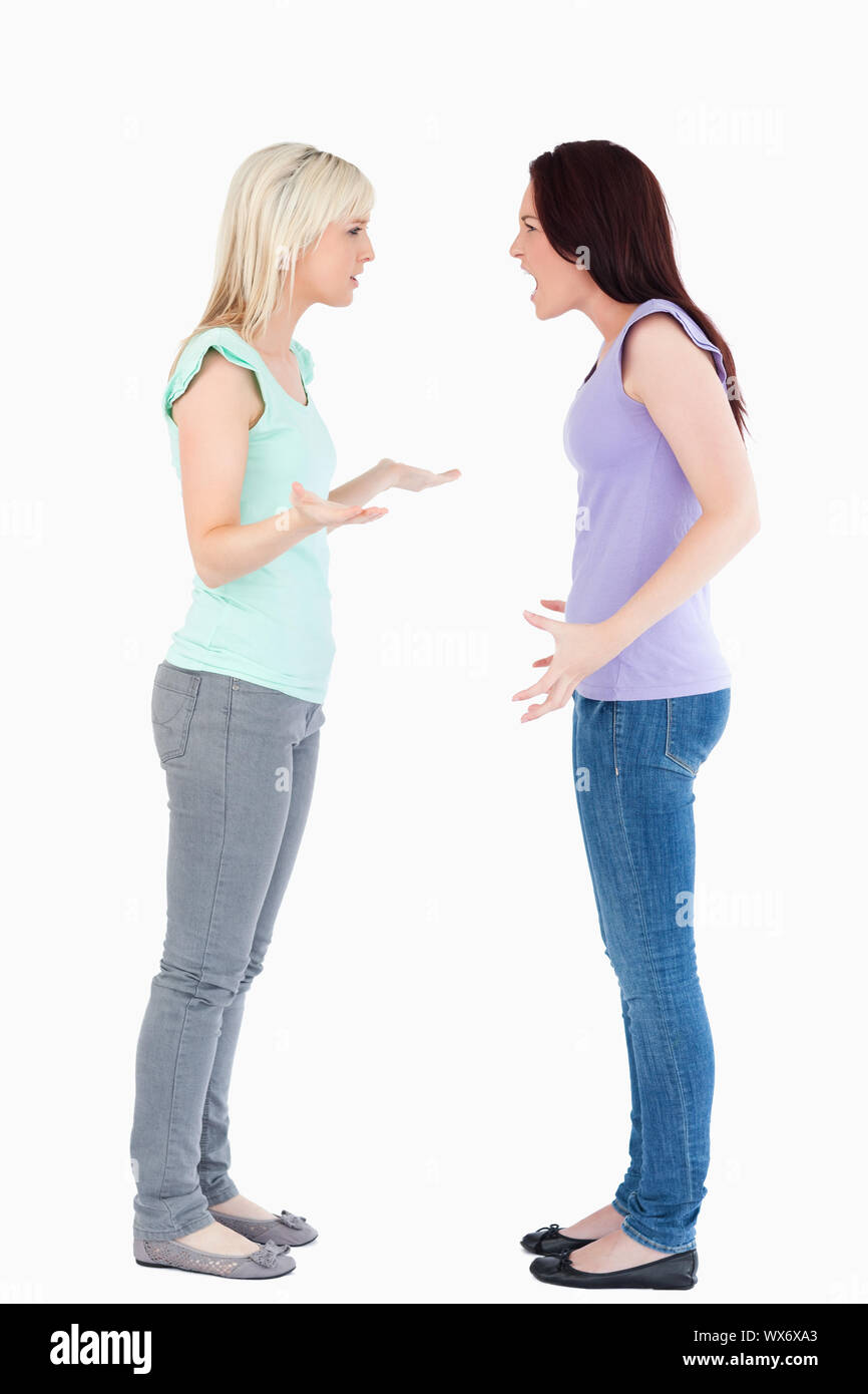 Angry women arguing in a studio Stock Photo - Alamy