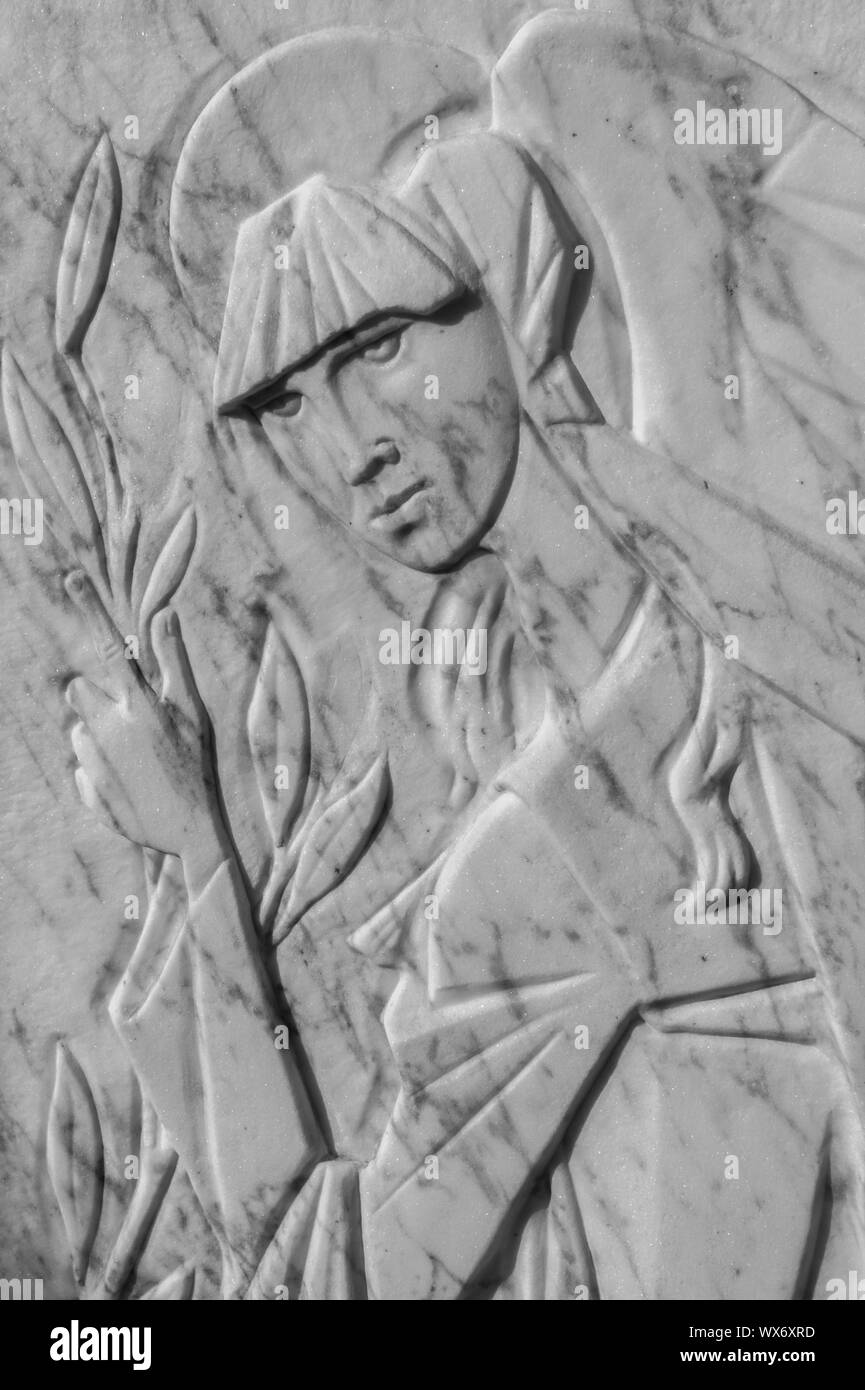 Bas-relief of a woman Stock Photo - Alamy