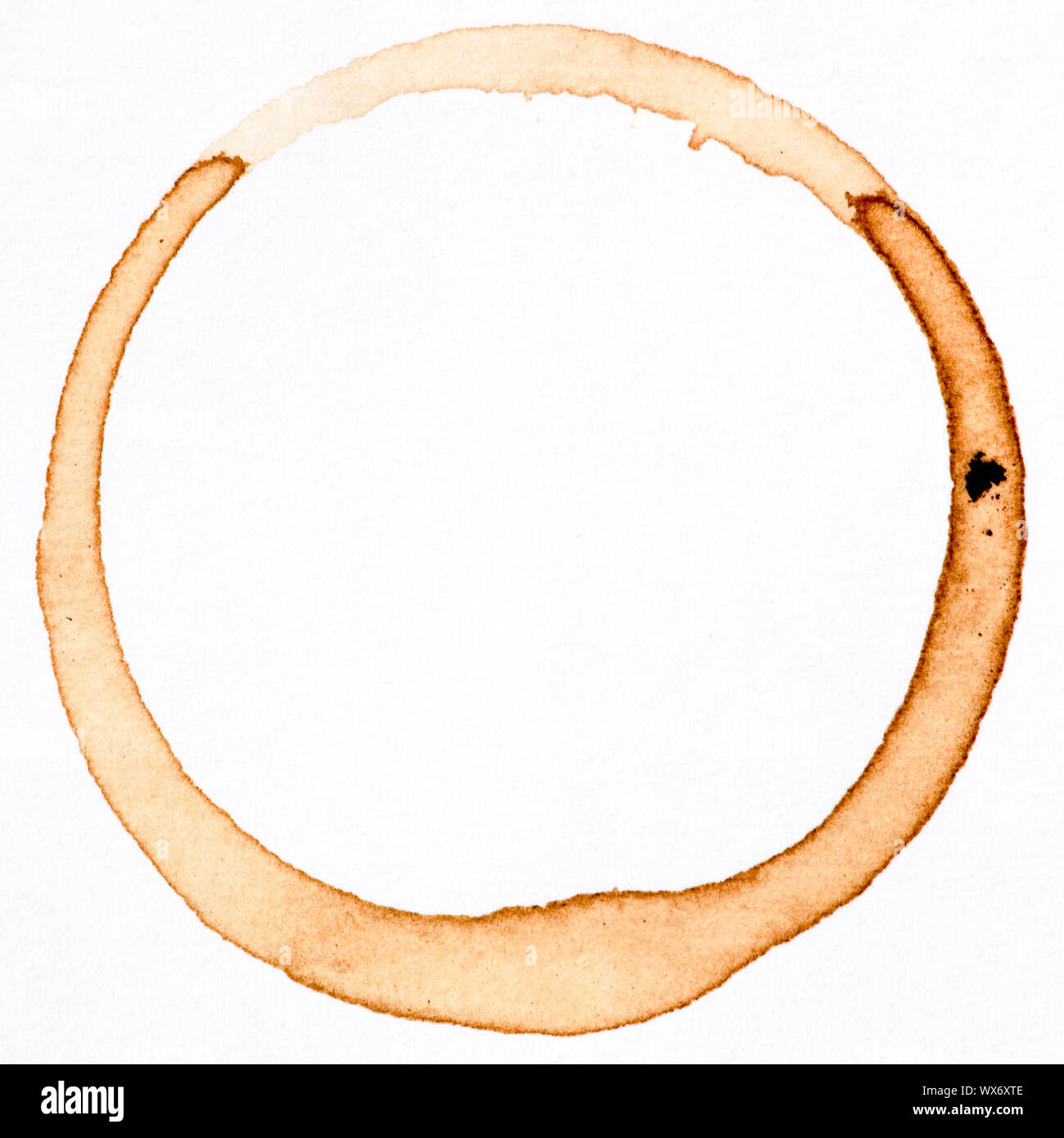 A coffee cup stain isolated on white Stock Photo - Alamy