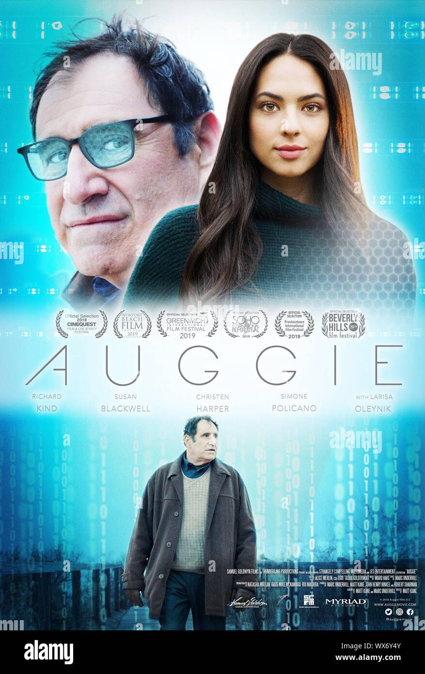 AUGGIE, US poster, top from left: Richard Kind, Christen Harper; bottom ...