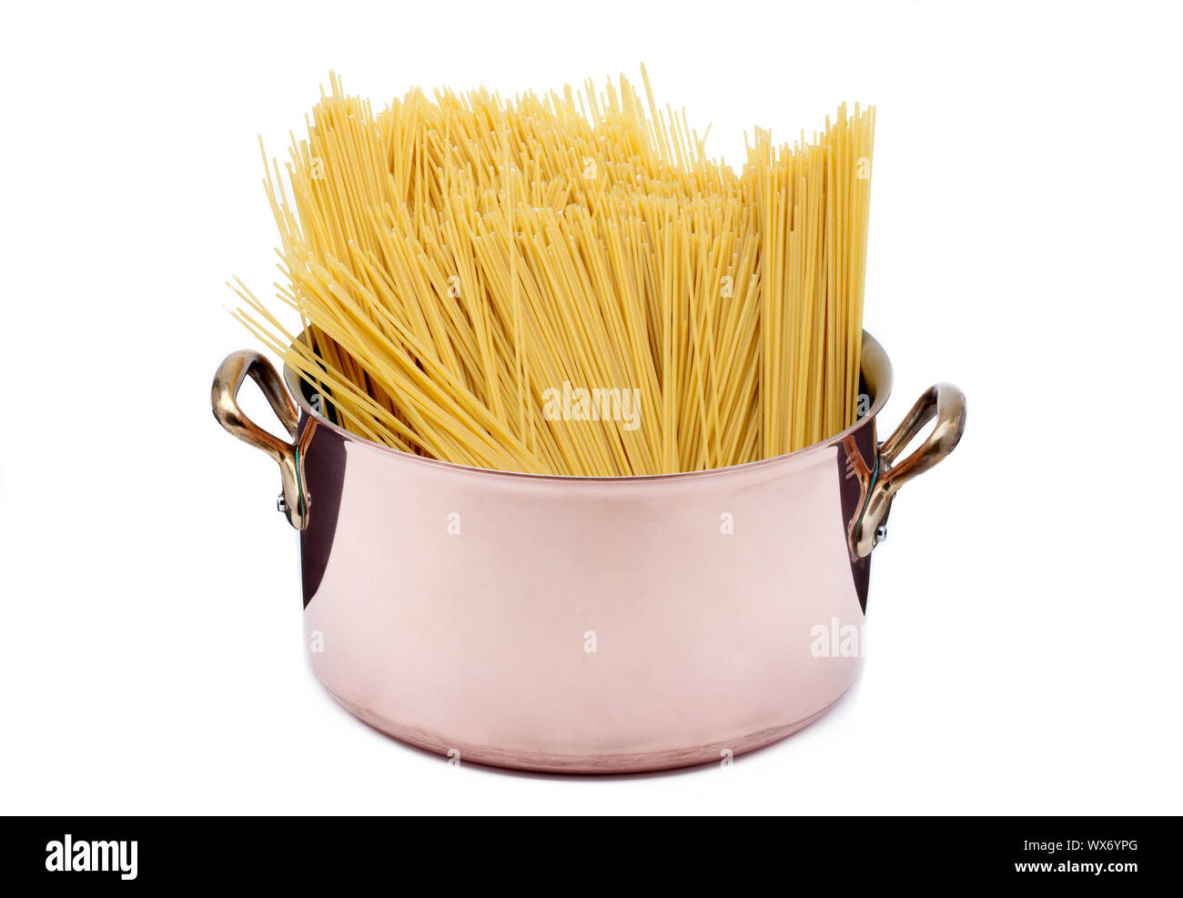A huge pot of spaghetti ready to be cooked Stock Photo - Alamy