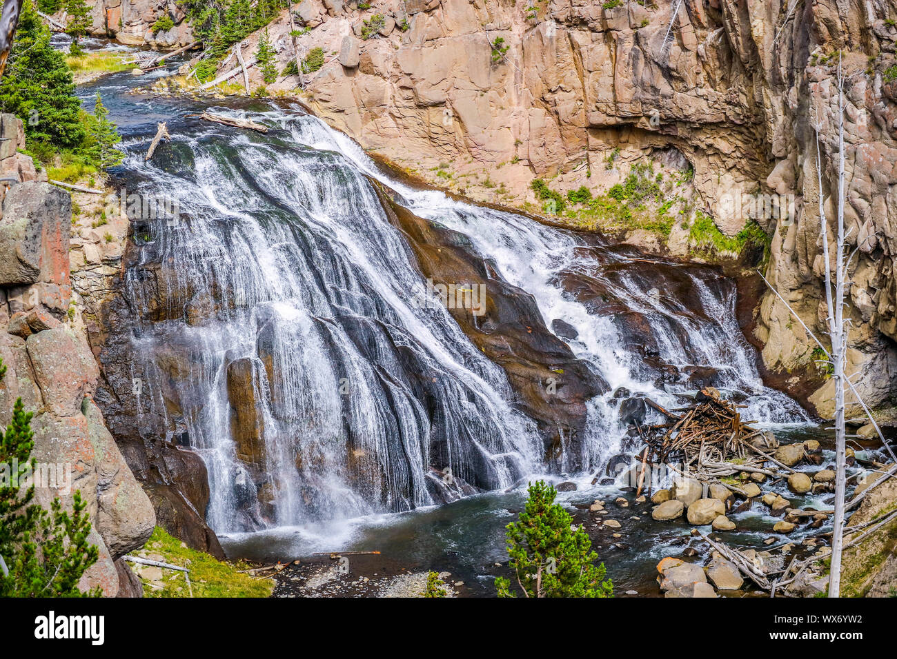 The famous and beautiful Yellowstone River in Wyoming Stock Photo - Alamy