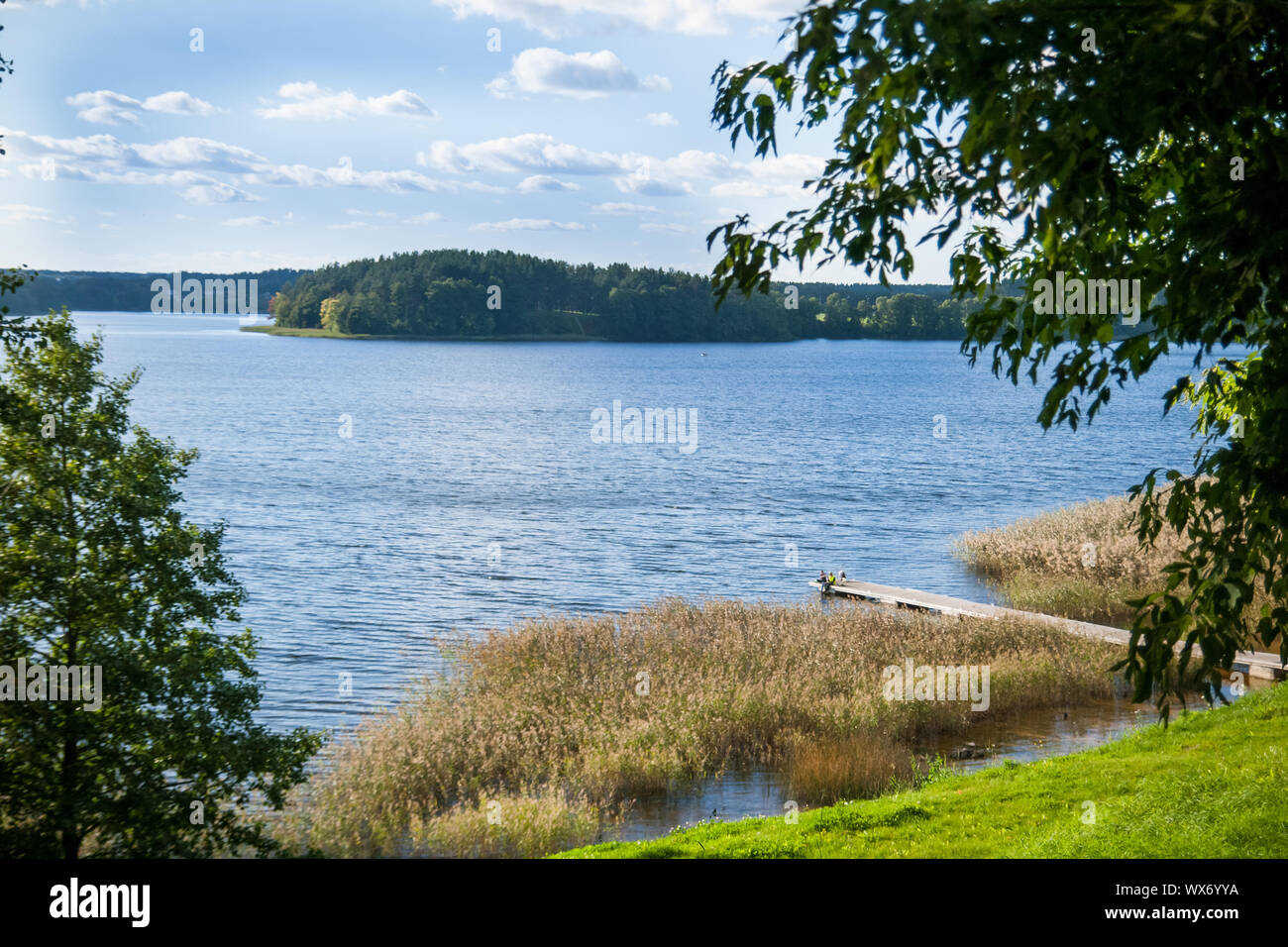 Beautiful lake in summer day Stock Photo - Alamy