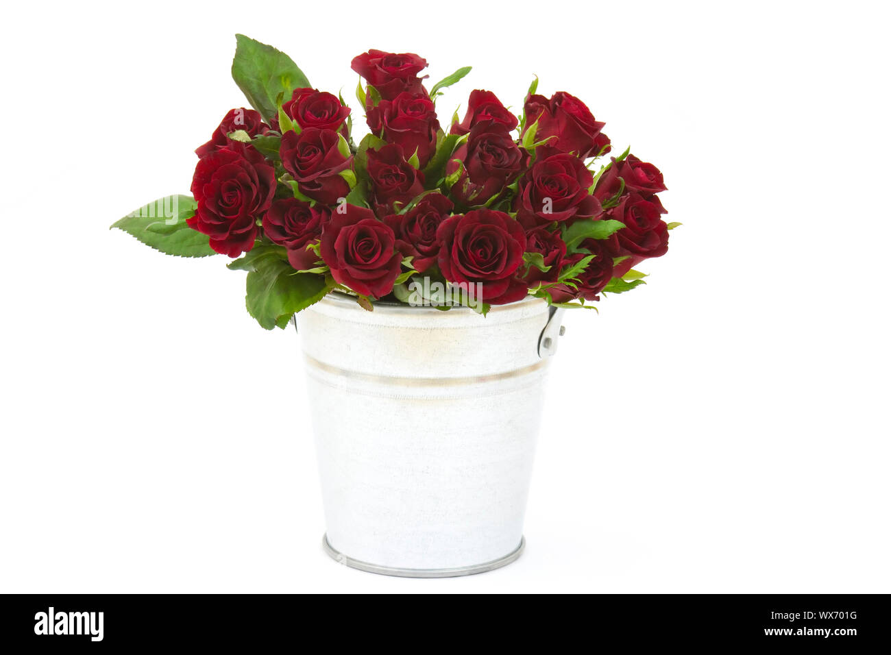 Bouquet of roses in a bucket hi-res stock photography and images - Alamy