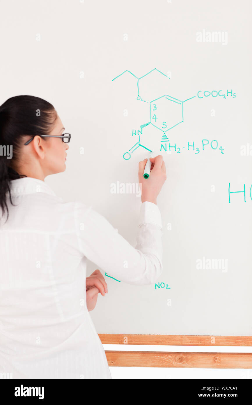 Female student drawing graph scientist hi-res stock photography and ...