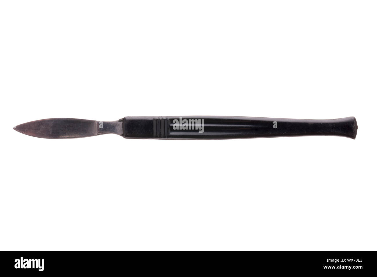 Old scalpel isolated in a white background Stock Photo - Alamy