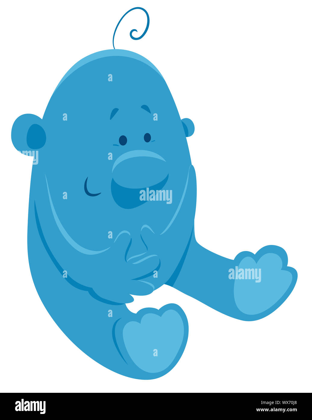 cute blue fantasy cartoon character Stock Photo - Alamy
