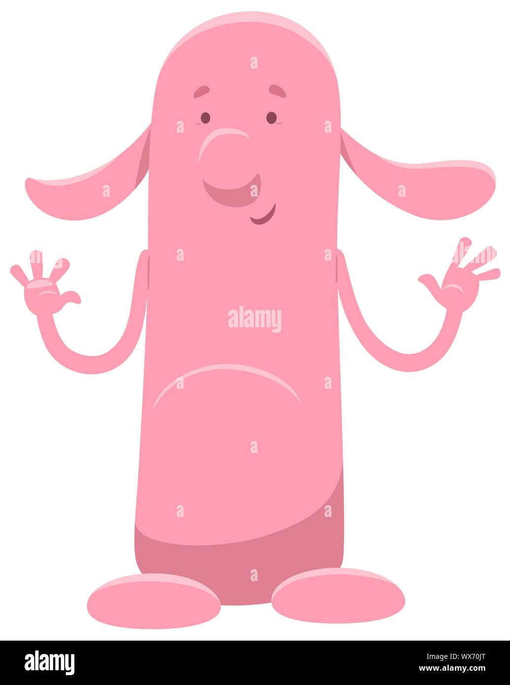 cute pink fantasy cartoon character Stock Photo - Alamy