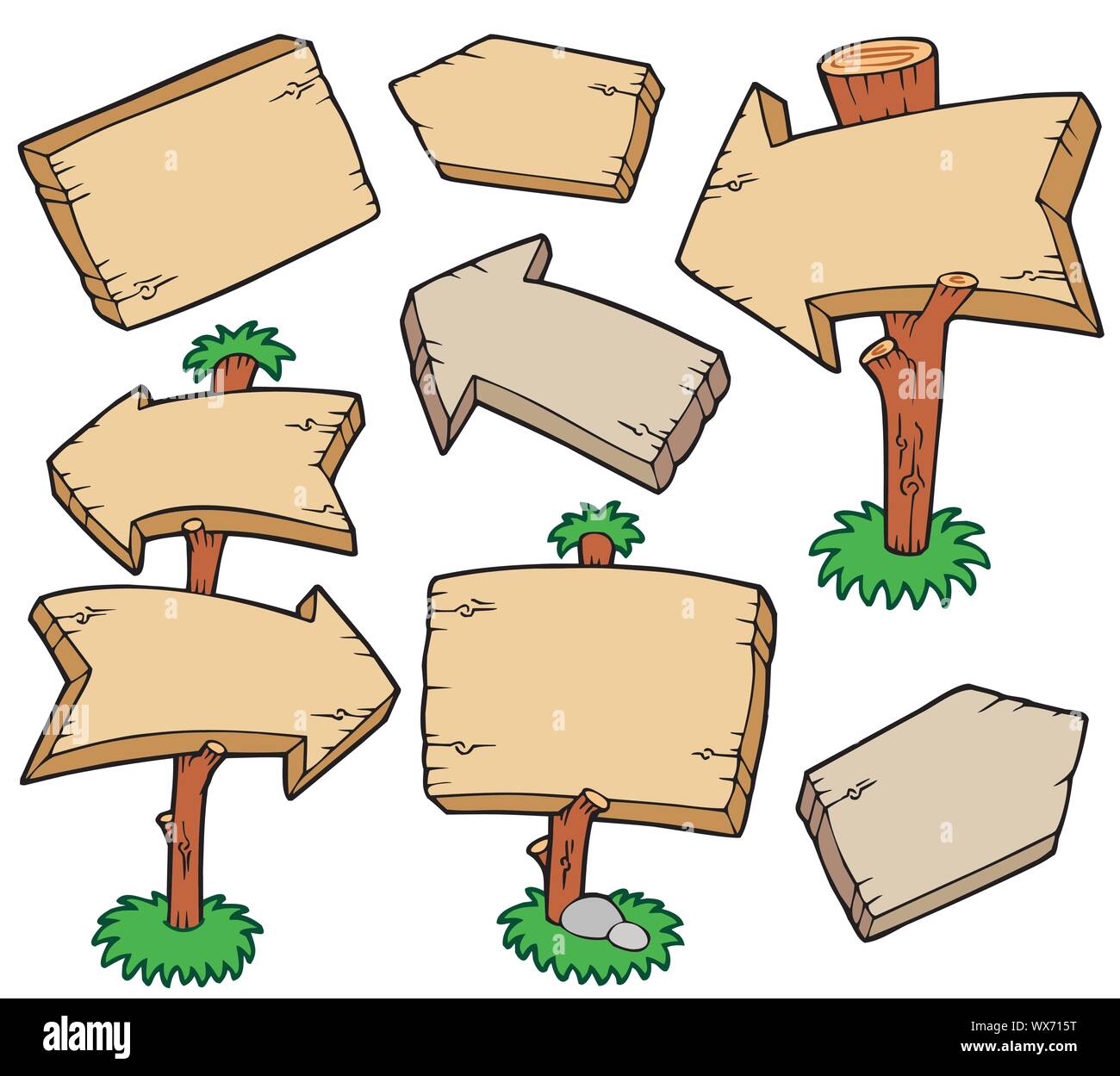 Wooden boards collection Stock Vector Image & Art - Alamy
