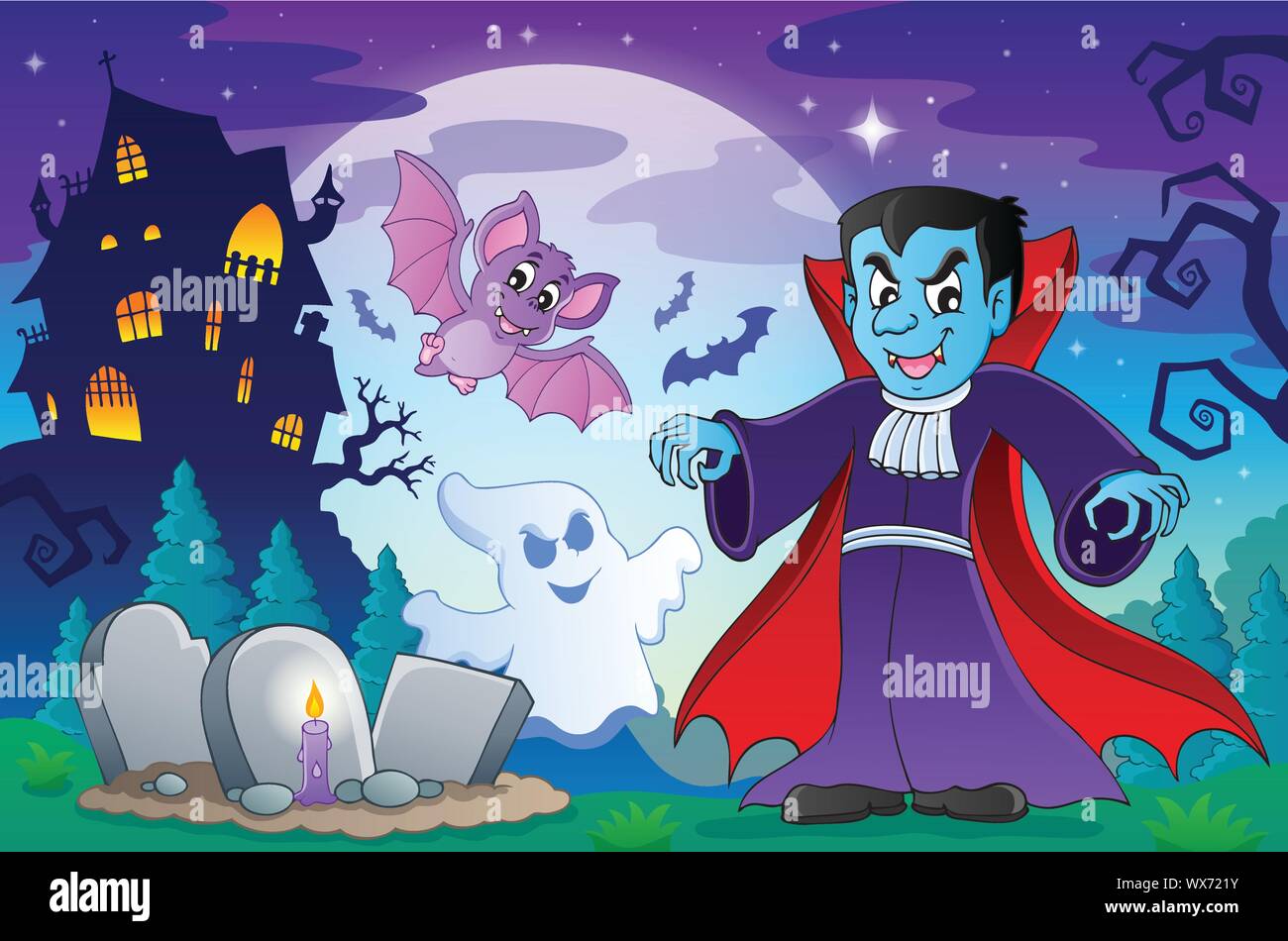 Vampire scene Stock Vector Images - Alamy