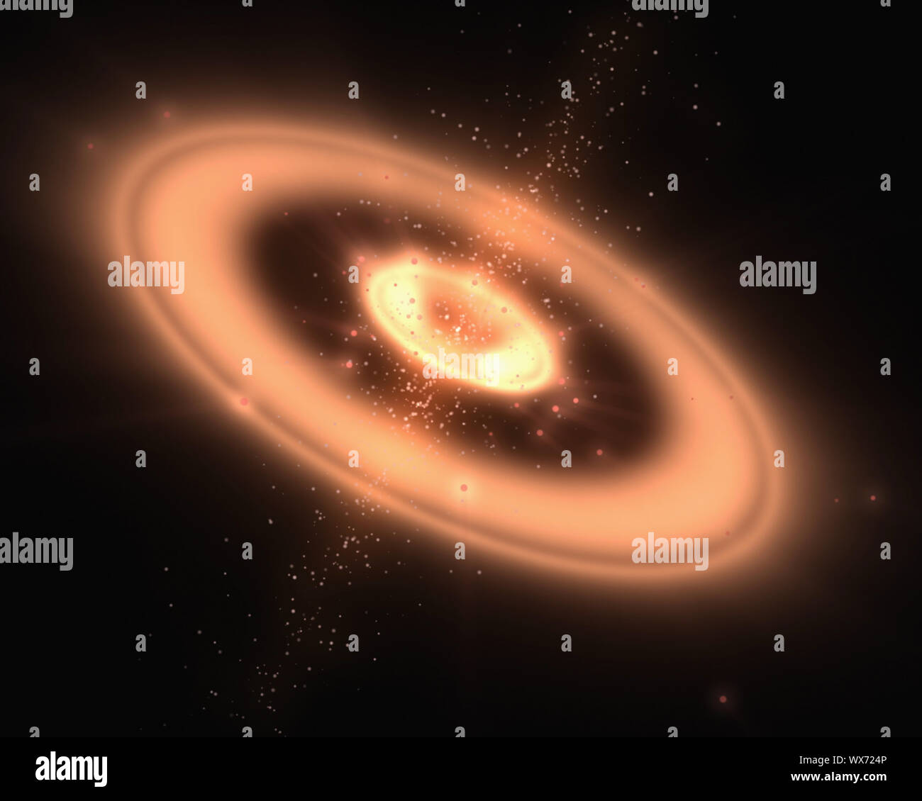 Orange galaxy background Stock Photo - Alamy
