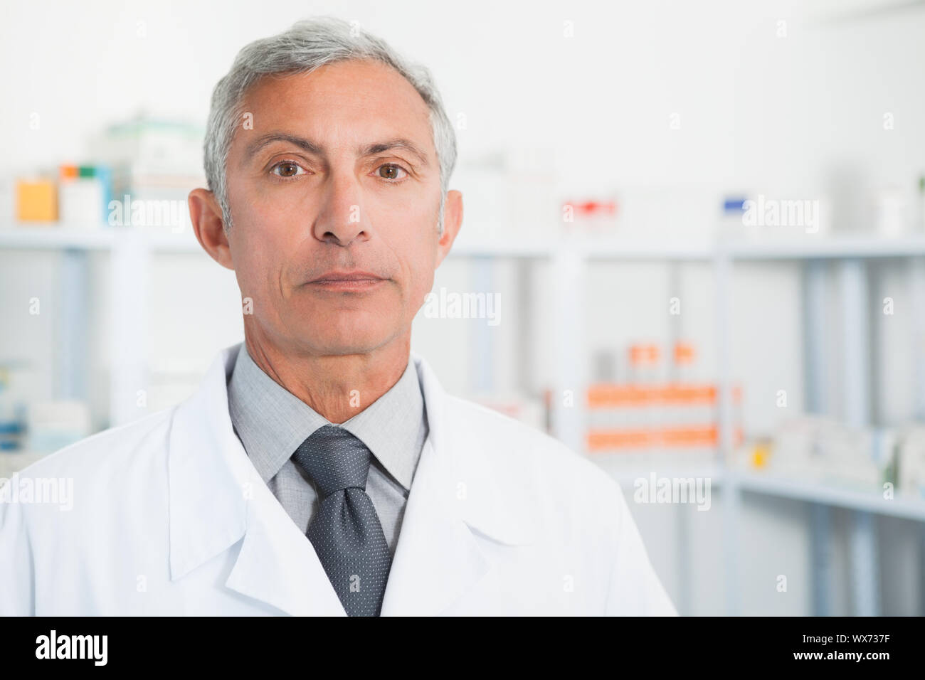 Chemist wearing labcoat in hospital Stock Photo - Alamy