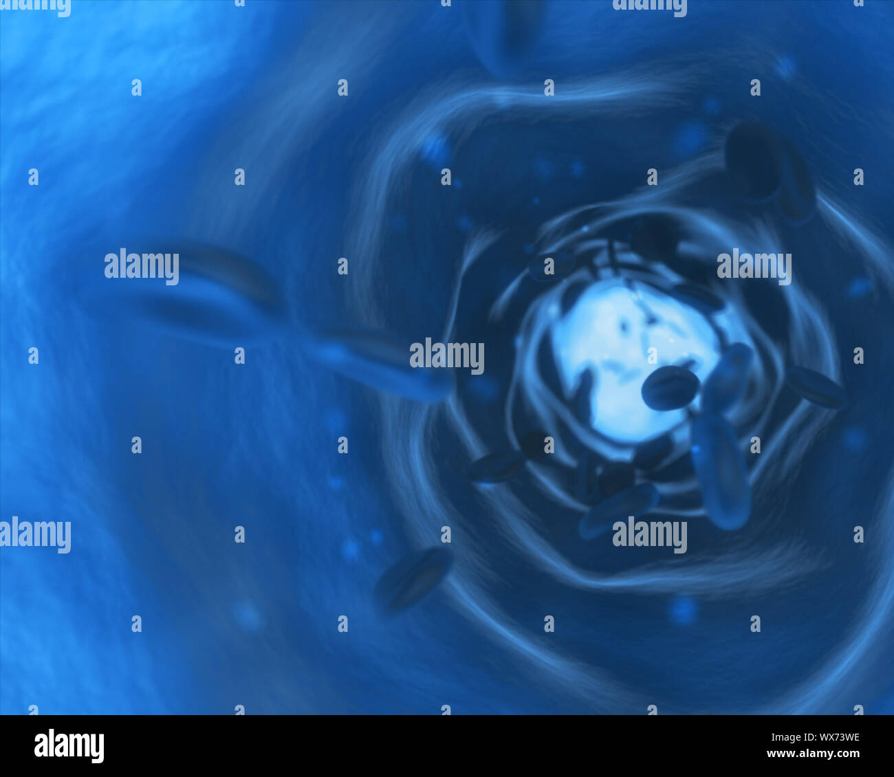 Red blood cells flowing through artery hi-res stock photography and ...