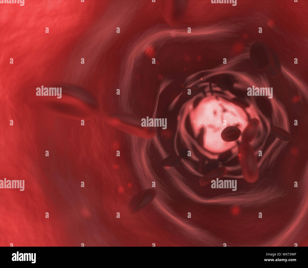 Vein interior with blood in red Stock Photo - Alamy