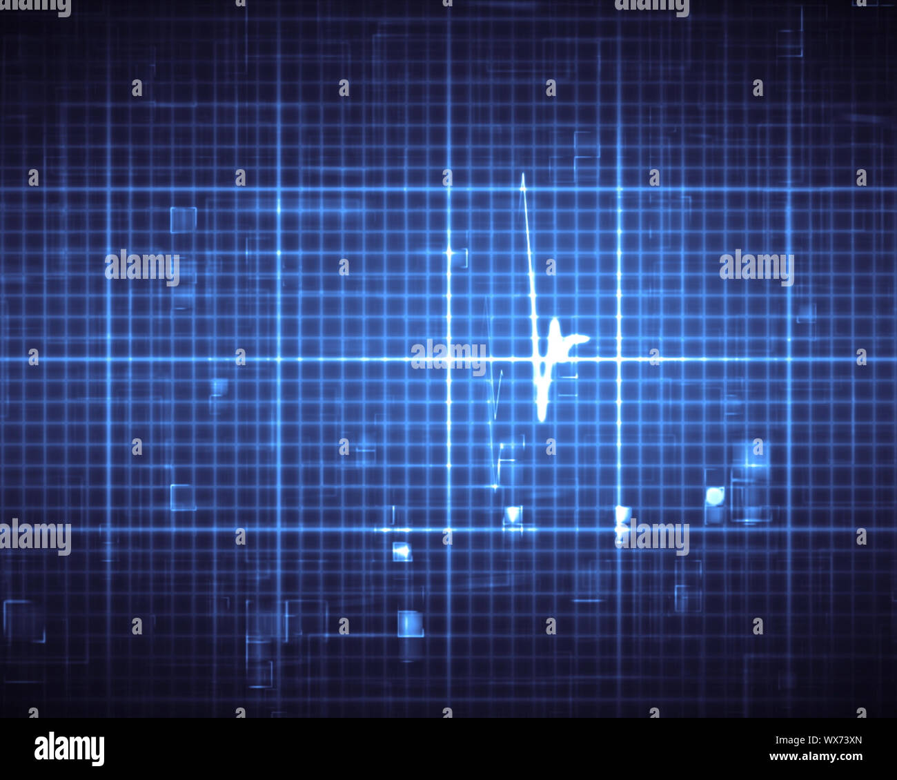 Blue ECG on grid Stock Photo - Alamy