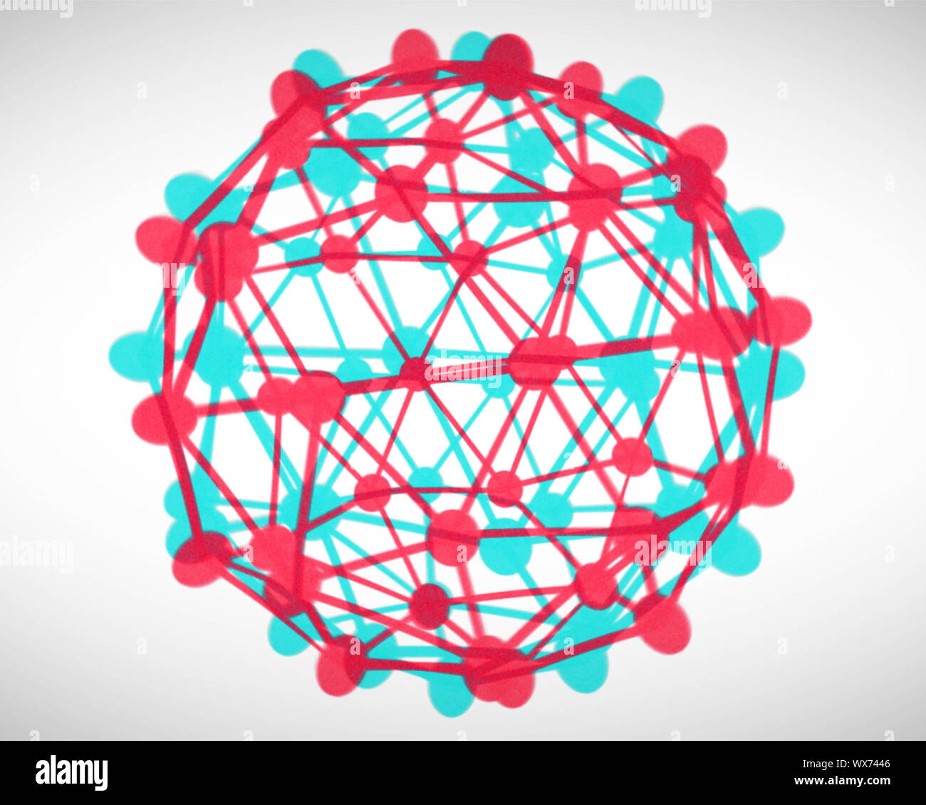 Grey background blue and red cells connection Stock Photo - Alamy