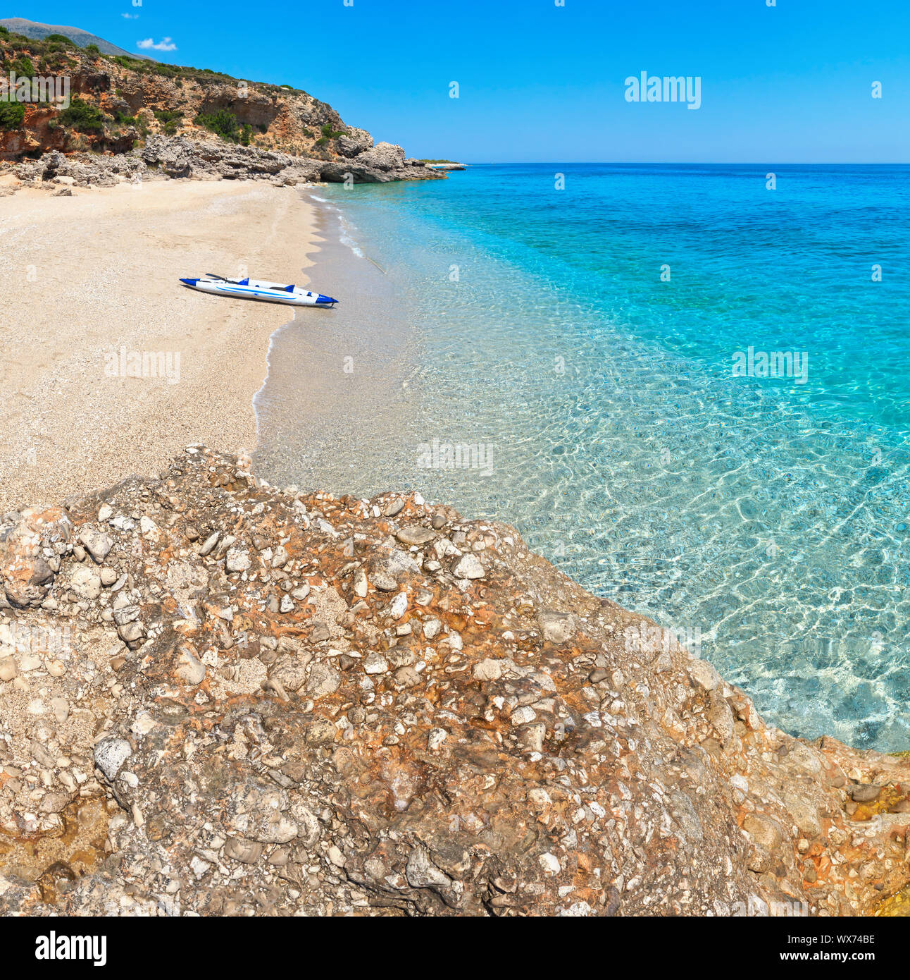 Drymades beach view, Albania Stock Photo - Alamy