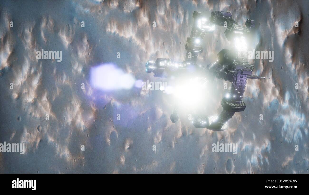 Concept of mars colonization by humans Stock Photo - Alamy