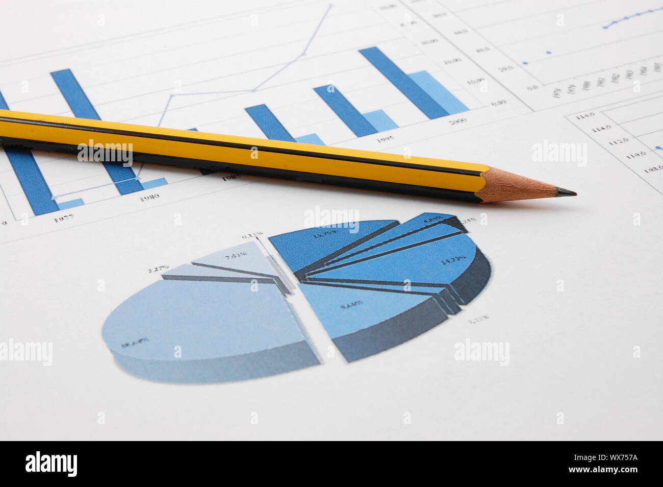 A graph which shows the economic growth Stock Photo - Alamy
