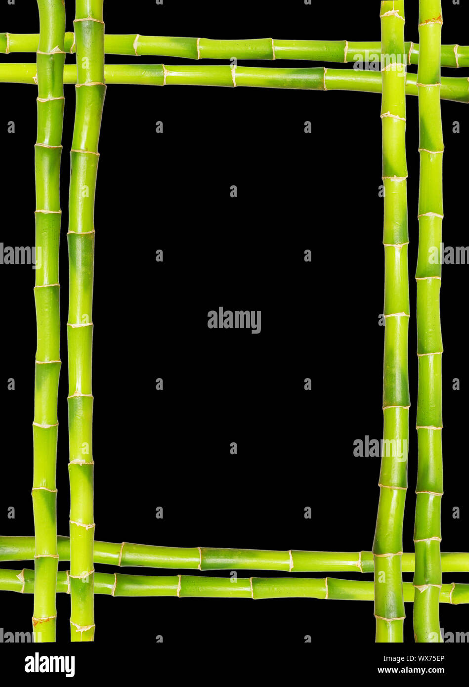 Bamboo frame made of stems Stock Photo - Alamy