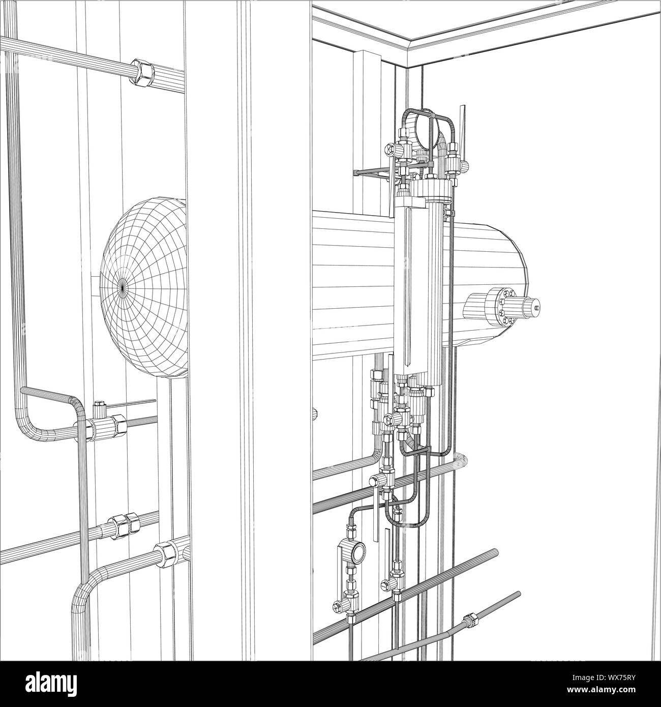 Steel tubing frame Black and White Stock Photos & Images - Alamy