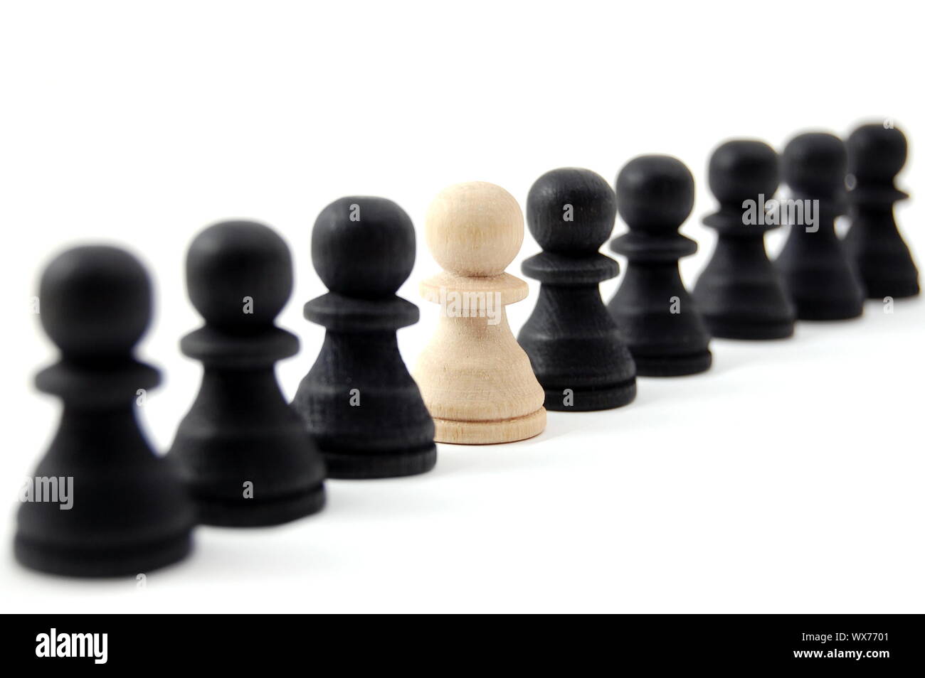 chess man showing individuality isolated on white background Stock ...