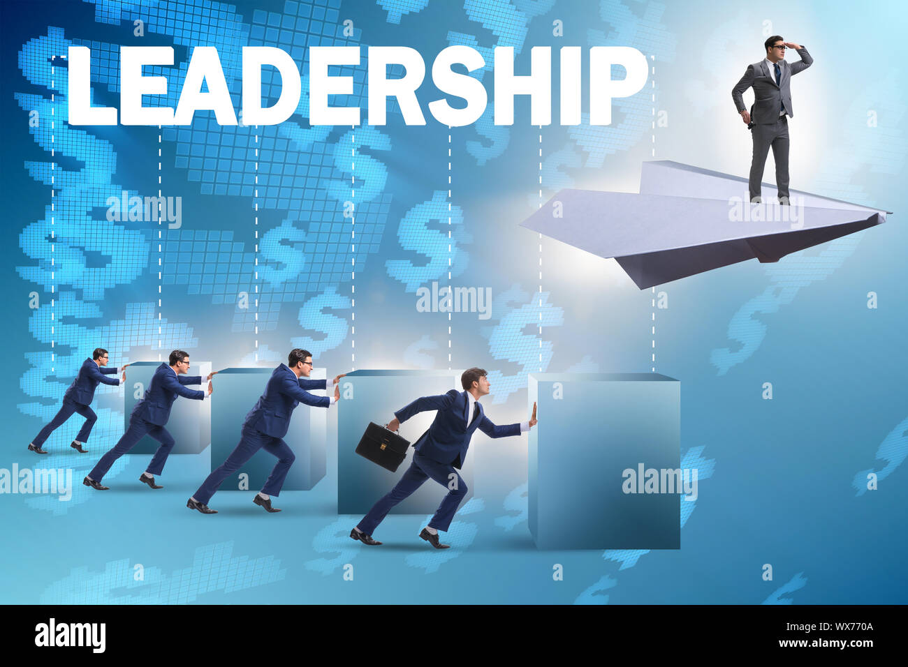 Leadership concept with various business people Stock Photo - Alamy