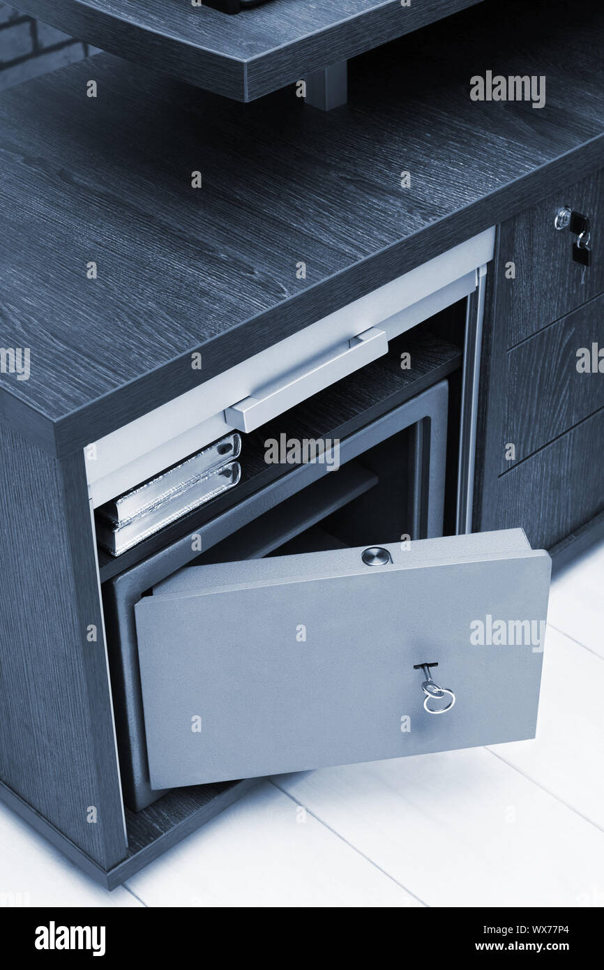 metal safe in modern office Stock Photo - Alamy