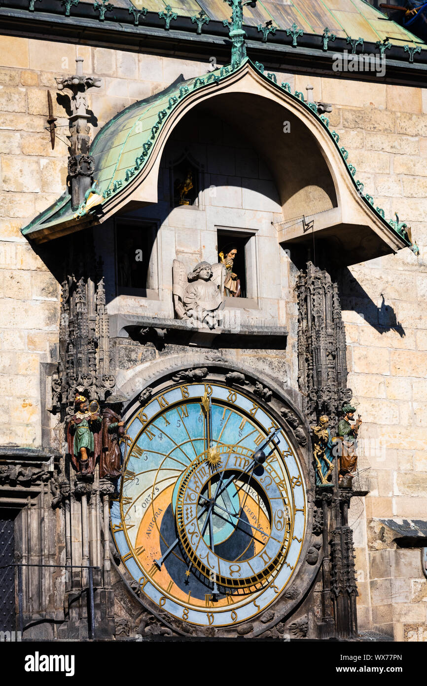 old astronomical clock, Prague Stock Photo - Alamy