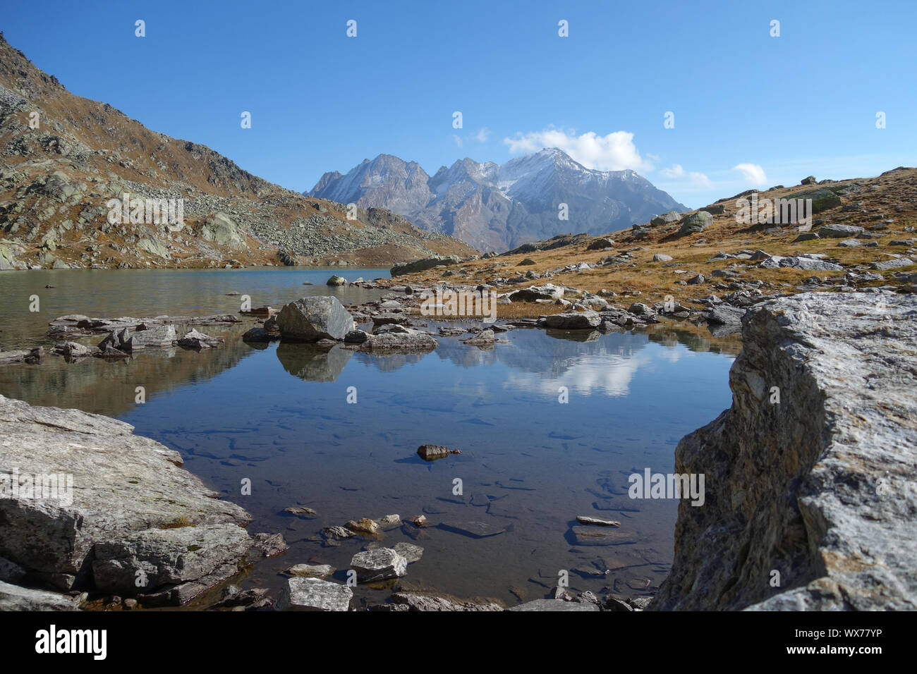 lake in the alps Stock Photo - Alamy