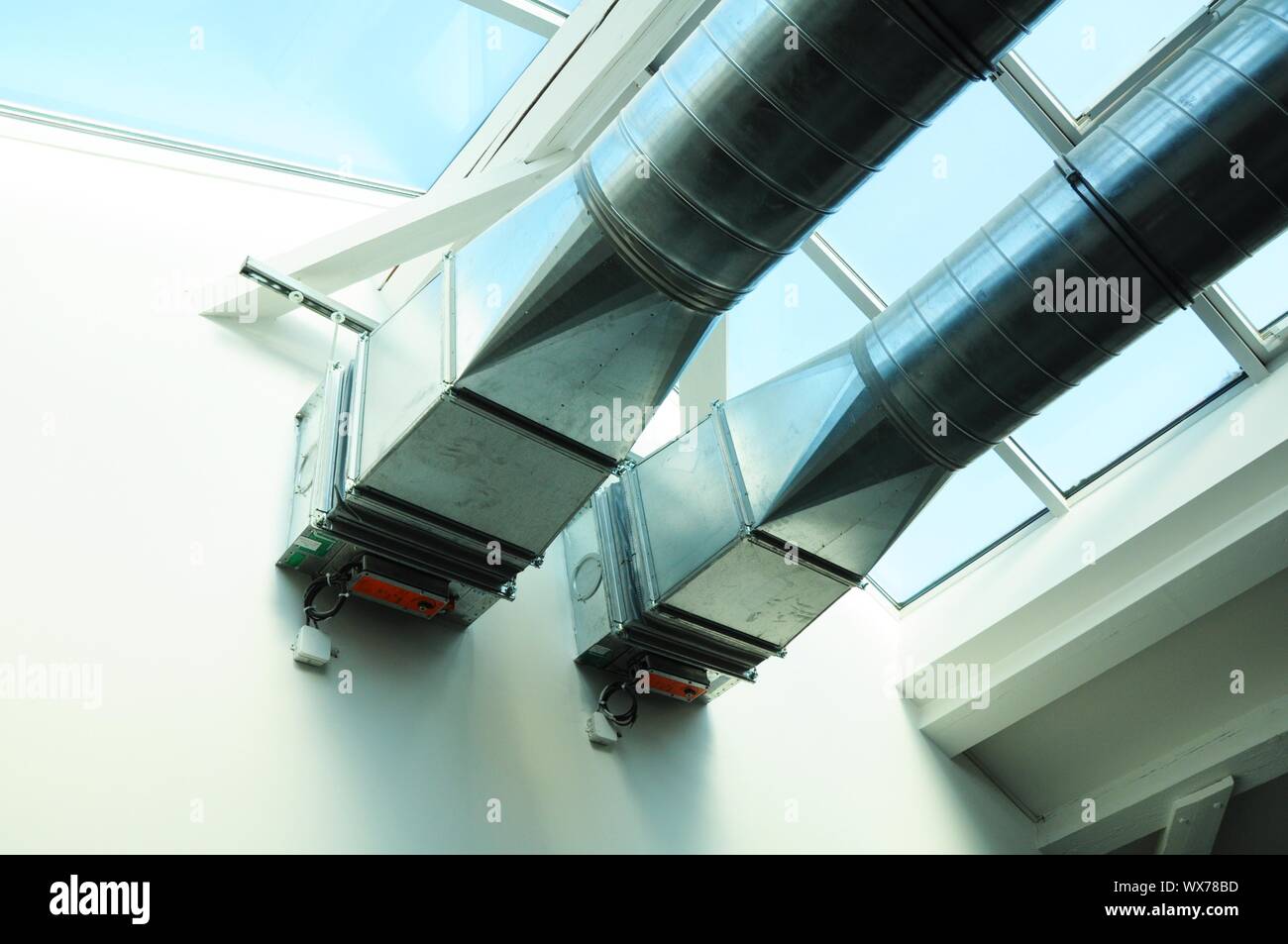 ventilation pipe of an air condition for fresh environment Stock Photo ...