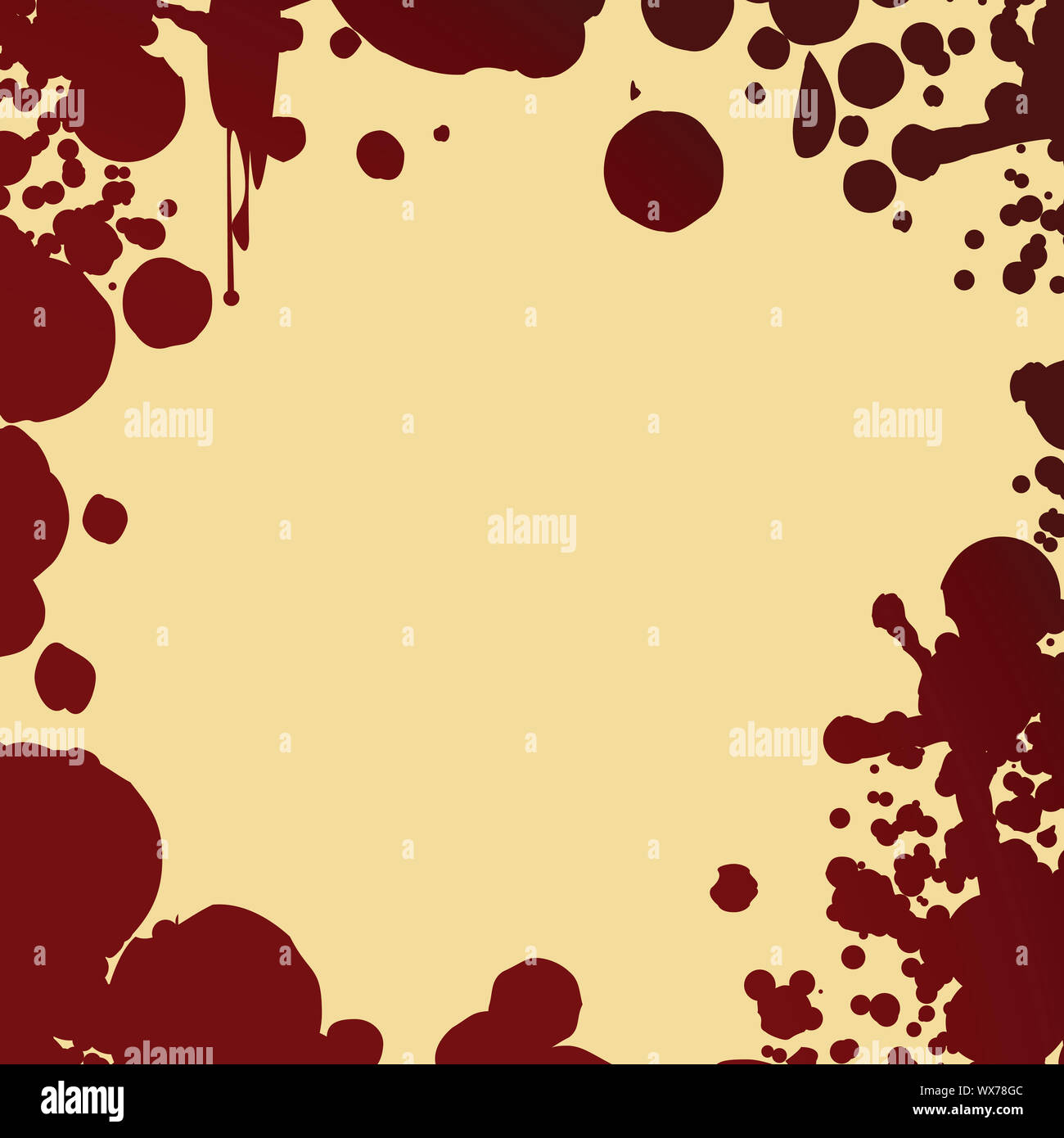 Decorative abstract frame with blood splash pattern Stock Photo - Alamy