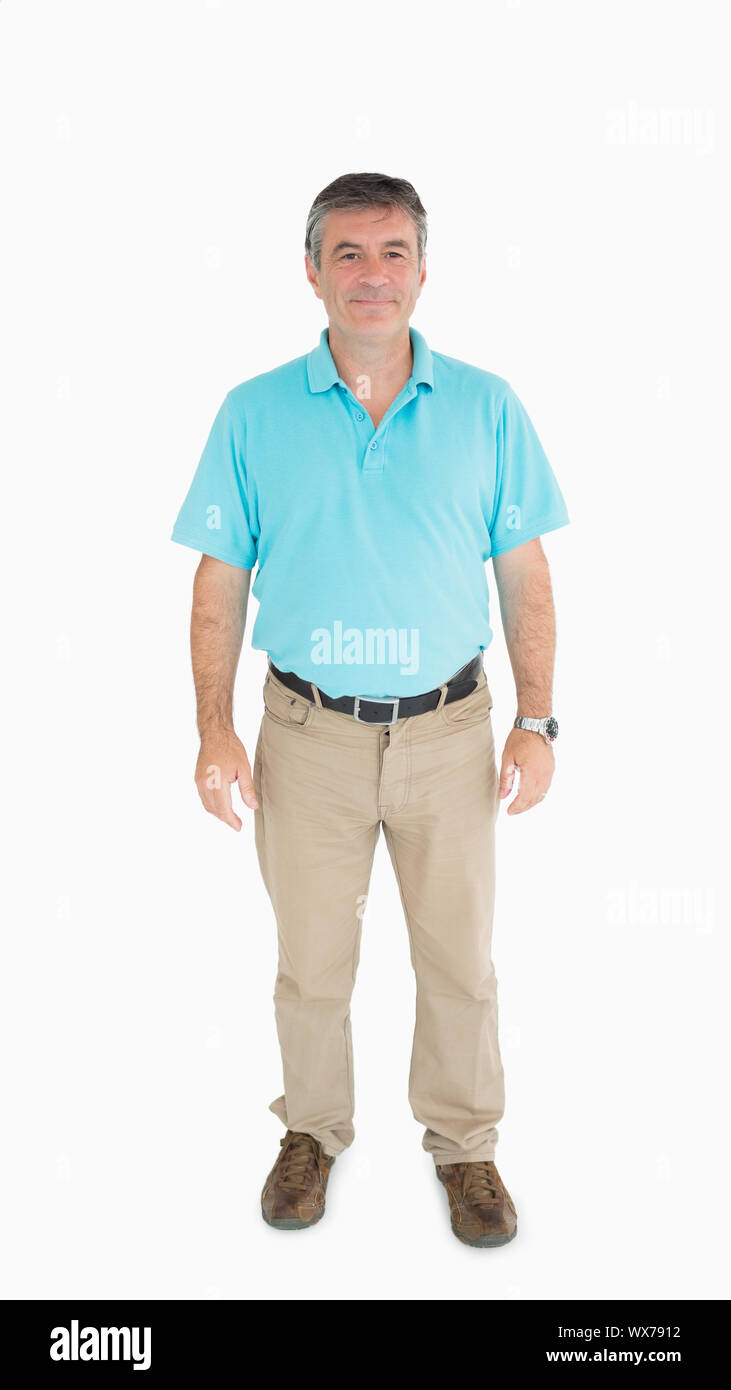 Smiling mature man hiking Cut Out Stock Images & Pictures - Alamy