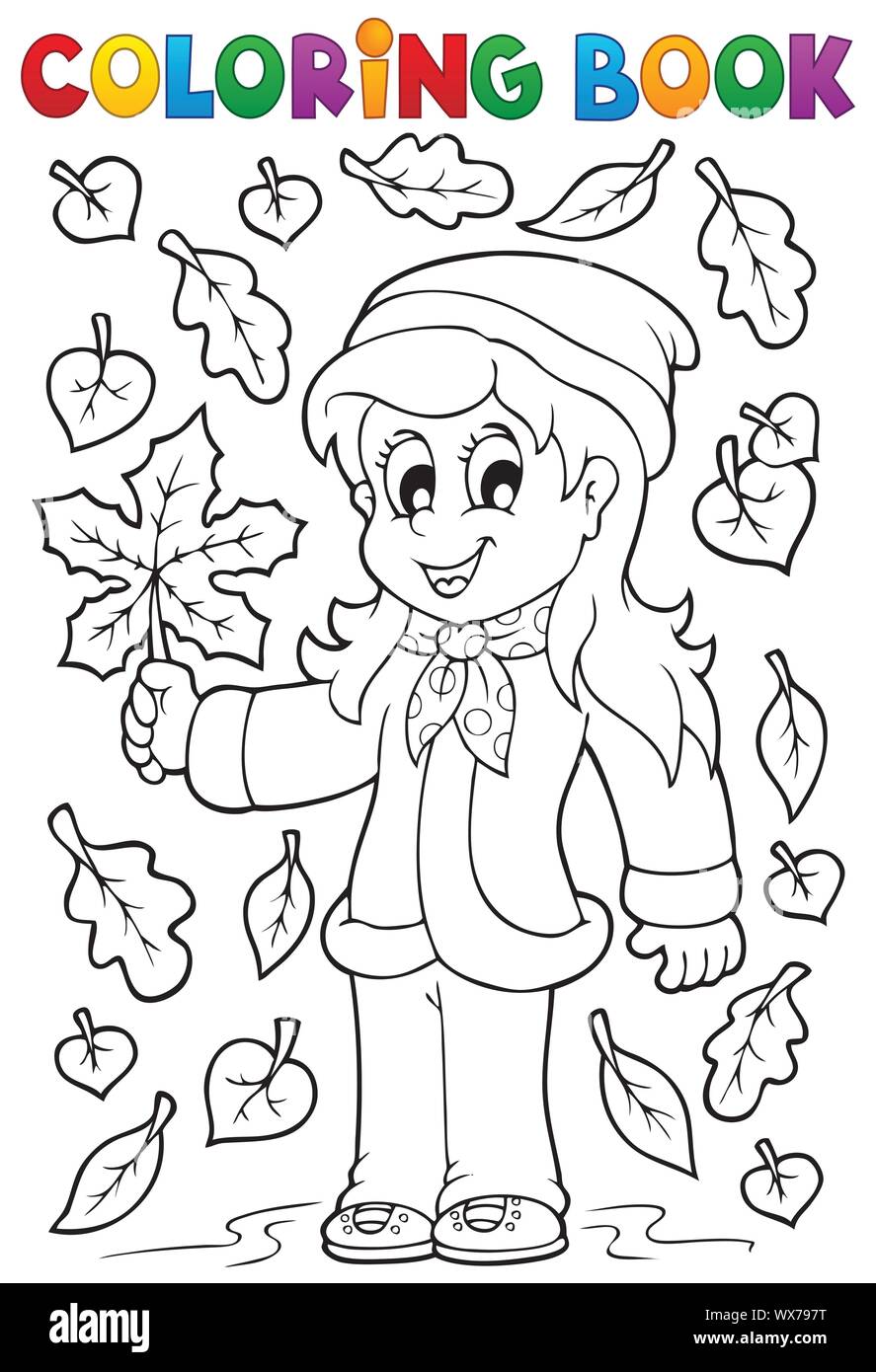 Coloring book with autumn theme 2 Stock Vector Image & Art - Alamy