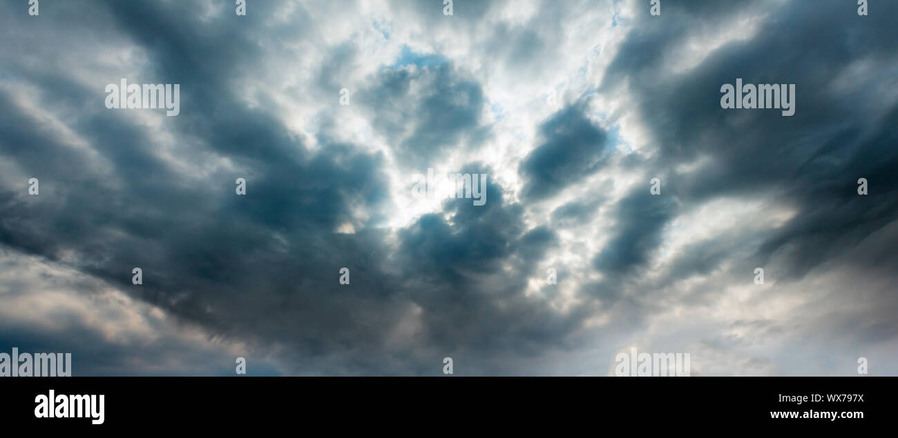 Summer weather changing overcast sky background Stock Photo - Alamy