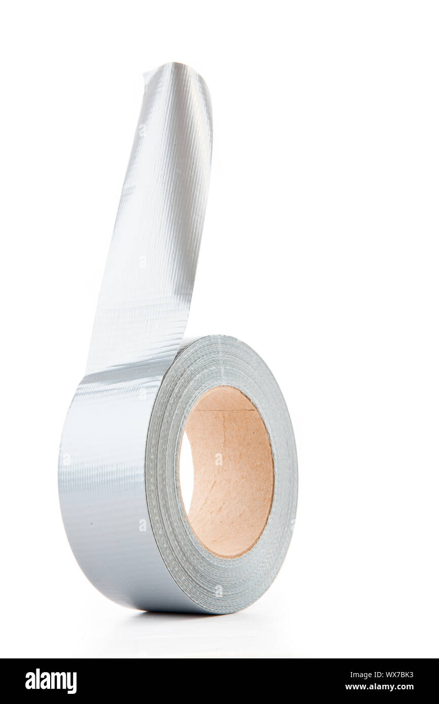 Silver adhesive tape Stock Photo - Alamy