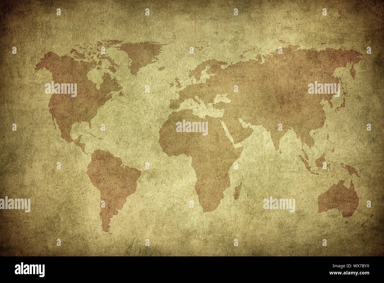 grunge map of the world Stock Photo - Alamy