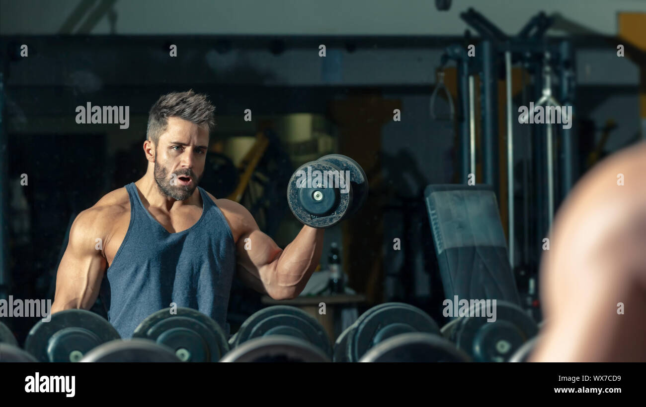 a strong male bodybuilder Stock Photo - Alamy