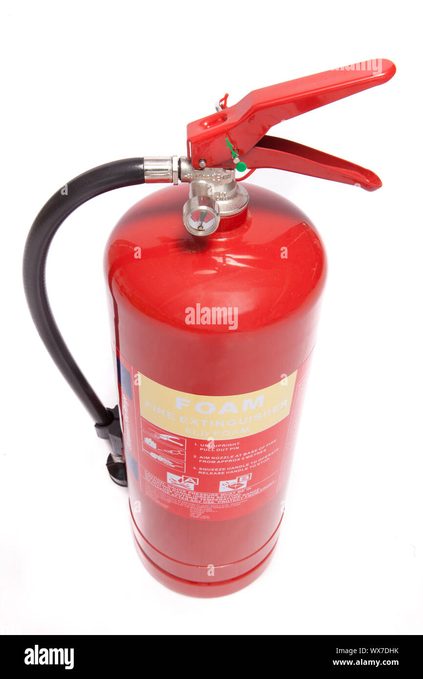 Foam fire extinguisher Stock Photo - Alamy