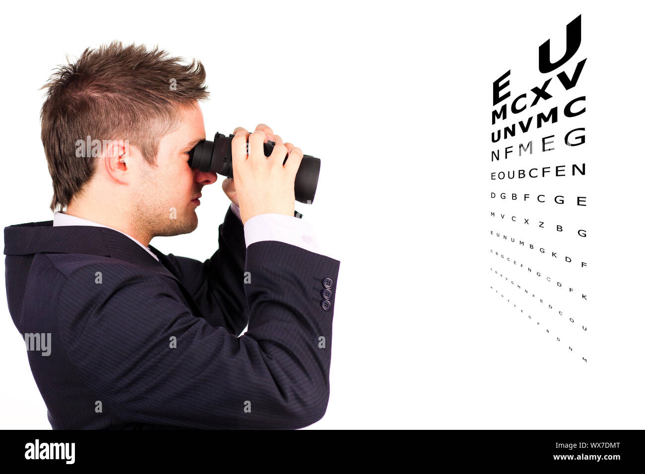 Vision test man eye Cut Out Stock Images & Pictures - Alamy