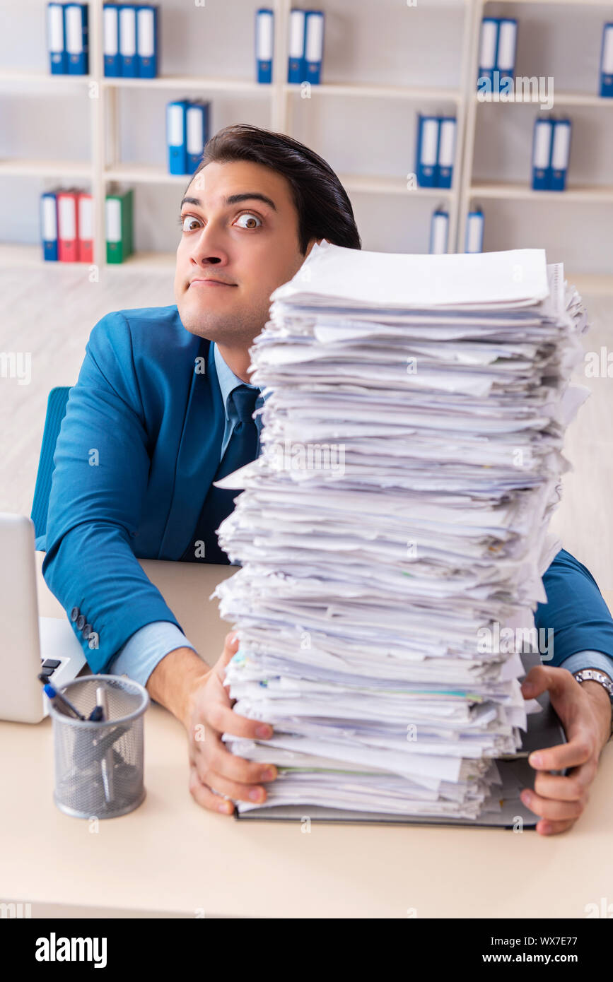Work fatigue overworked businessman report hi-res stock photography and ...